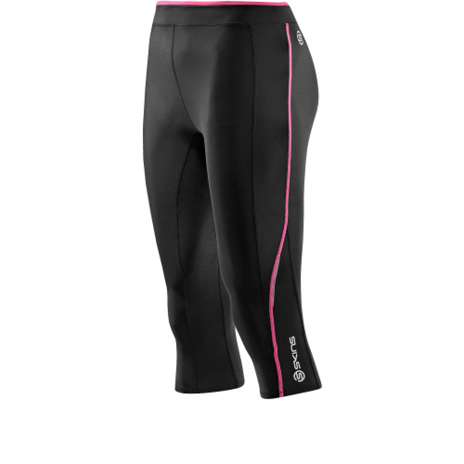 Skins Damen A200 Compression 3/4 Tight Kompressionshose in Schwarz Rot ...