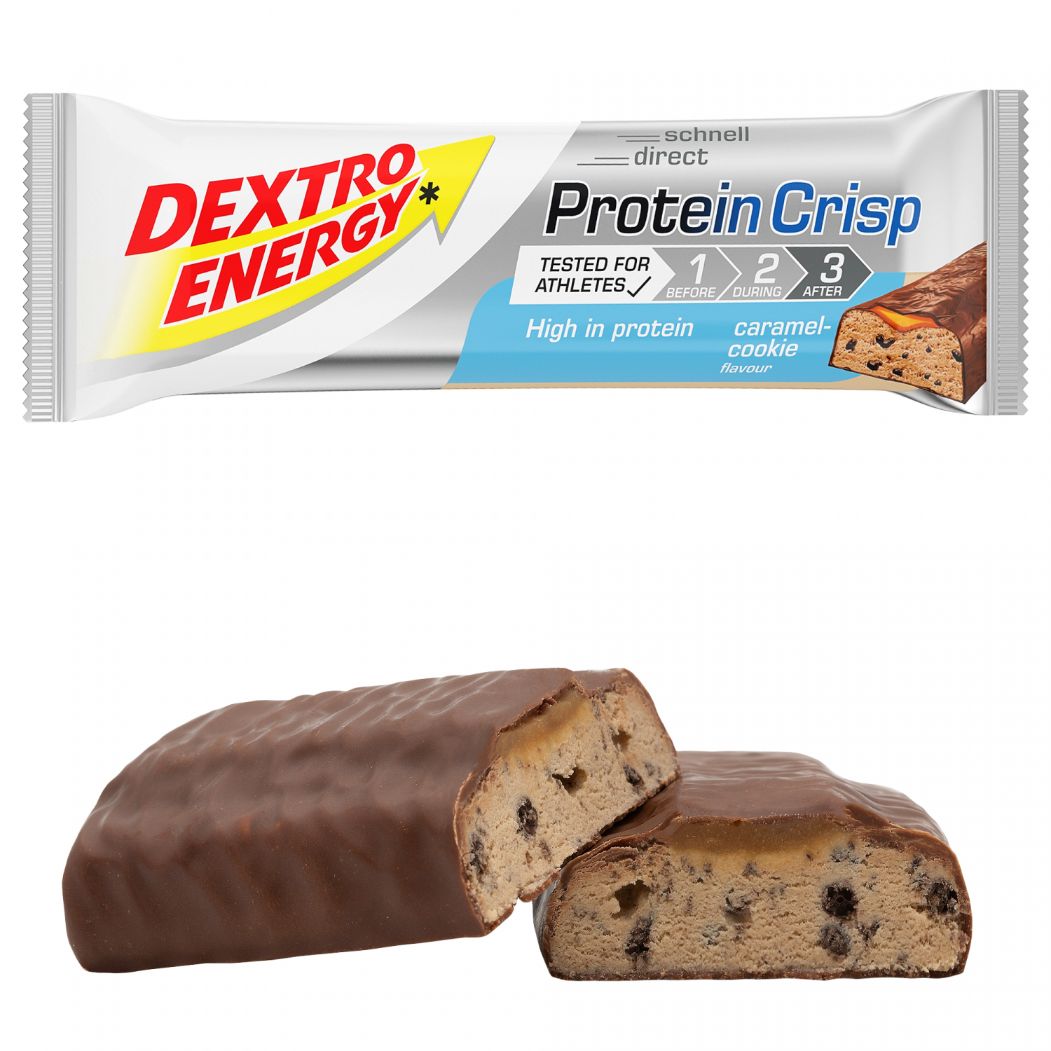 Dextro Energy Protein Crisp Bar Probierpaket für Muskelaufbau und ...