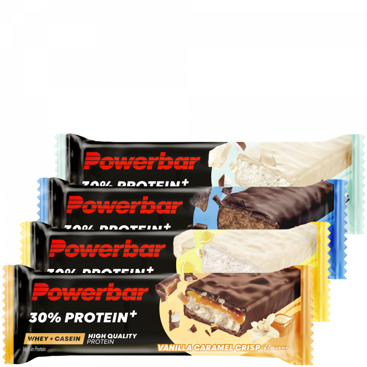 Powerbar Protein Bar Plus 30% Paket zum Testen der Eiweißriegel